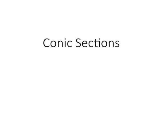Conic sections in daily life | PDF