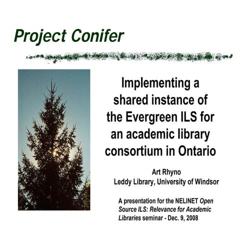 Implementing a shared instance of the Evergreen ILS for an academic ...