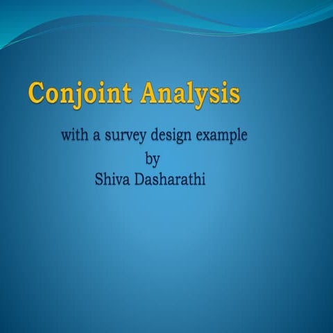 Conjoint analysis | PPTX