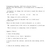 Conjugating Regular -ER Verbs (Present Tense)Student Note Sheet(Re | DOCX