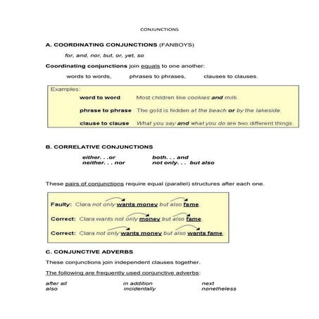 Conjunctions | PDF