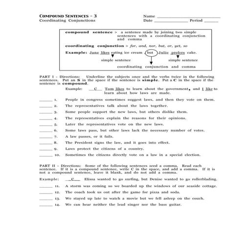 Conjunctions fanboys 2 | PDF