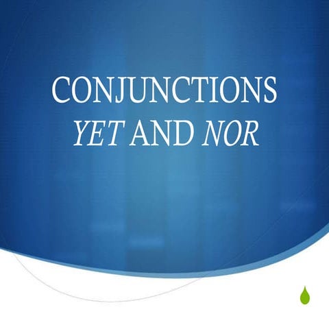 Conjunctions presentation | PPTX