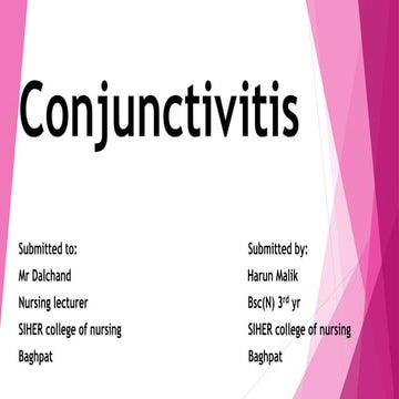 Conjunctivitis harun malik | PPTX
