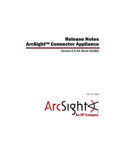 ArcSight Management Center Support Matrix | PDF