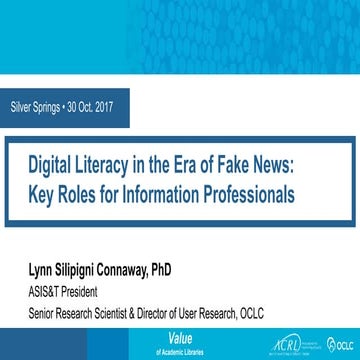 Digital Literacy in the Era of Fake News: Key Roles for Information ...