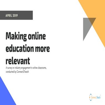 Making online education more relevant | PPT