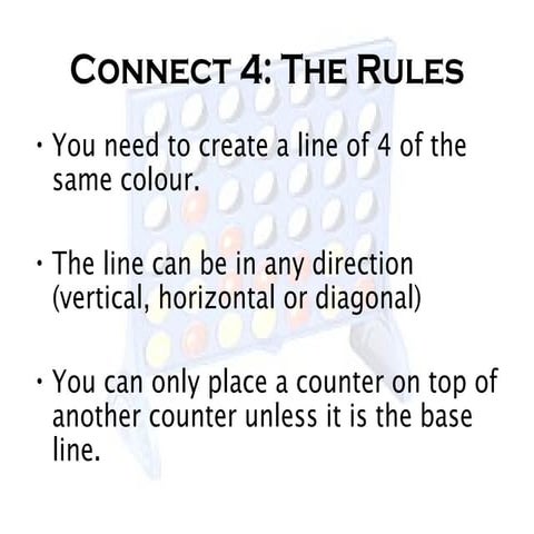 Connect 4 speaking starter | PPT