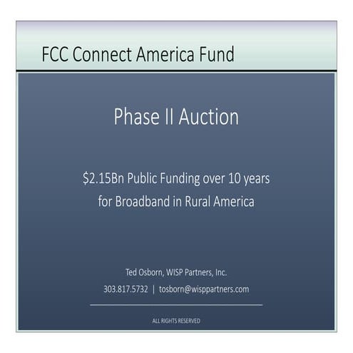 Connect America Fund Education Deck by Ted Osborn | PDF