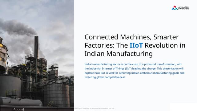 Infinite Uptime - Industrial IoT solution provider for Predictive Maintenance | PPTX