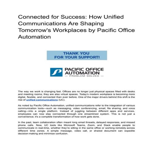 Connected for Success_ How Unified Communications Are Shaping Tomorrow ...