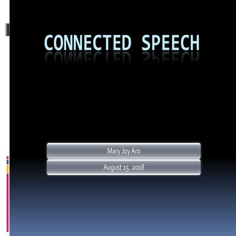 Connected Speech | PPTX