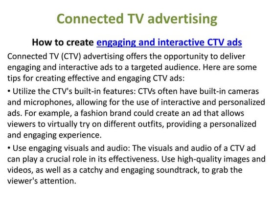 Connected TV advertising | PPT