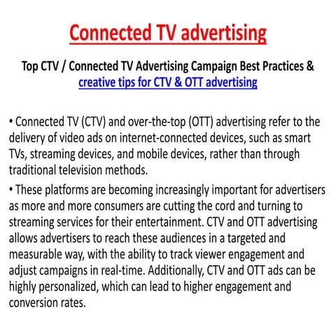 Connected TV advertising | PPT