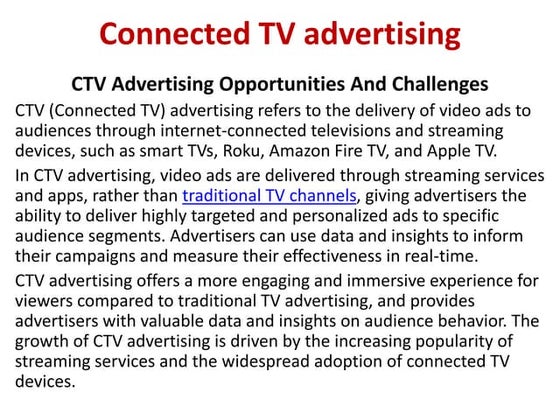 CTV advertising campaign | PPTX