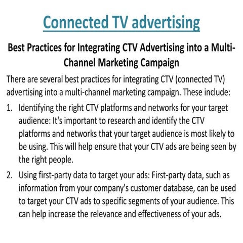 Connected TV advertising | PPT