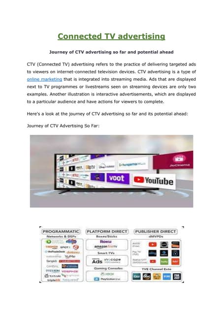 Connected TV advertising | PPT