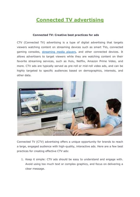 CTV advertising campaign | PDF