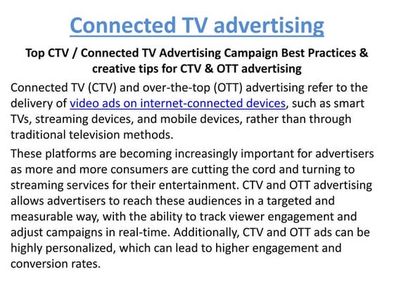 CTV advertising campaign | PDF