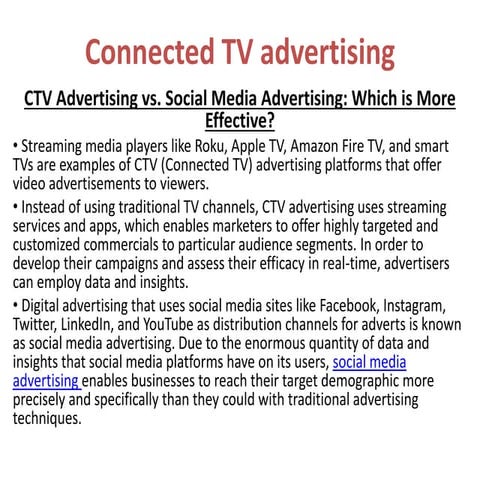 Connected TV advertising | PPT