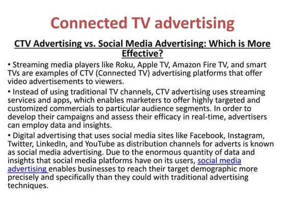 Connected TV advertising | PPT
