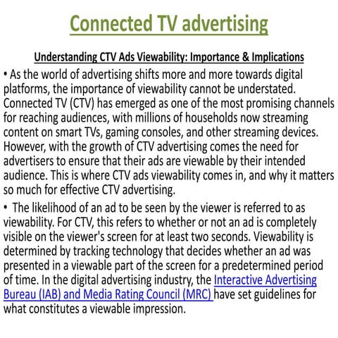 Connected TV advertising | PPTX