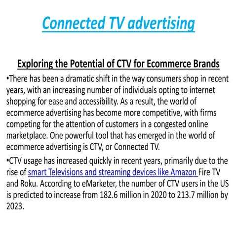 Connected TV advertising | PPT
