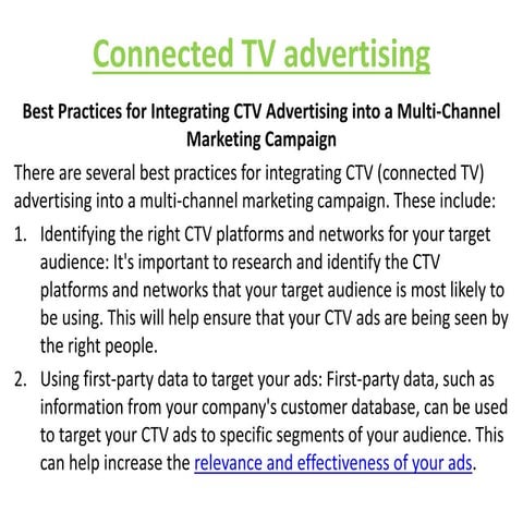 Connected TV advertising | PPTX