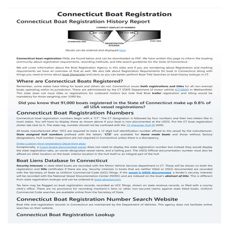 Connecticut boat registration | PDF