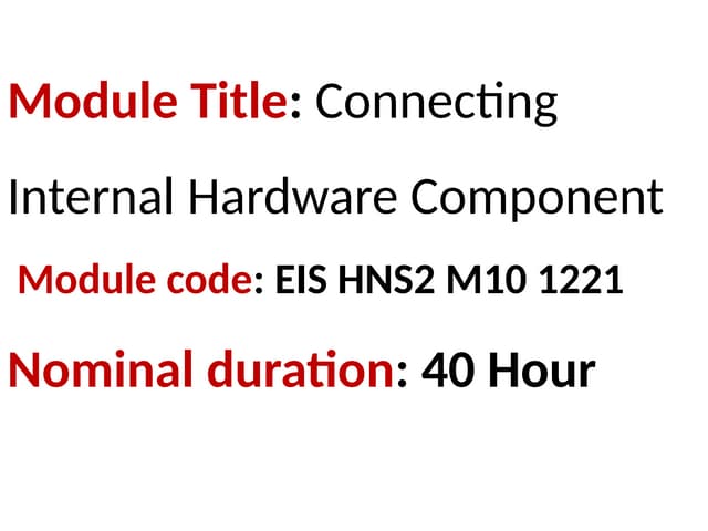 Components of System Unit | PPTX