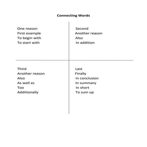 Connecting words | PPTX