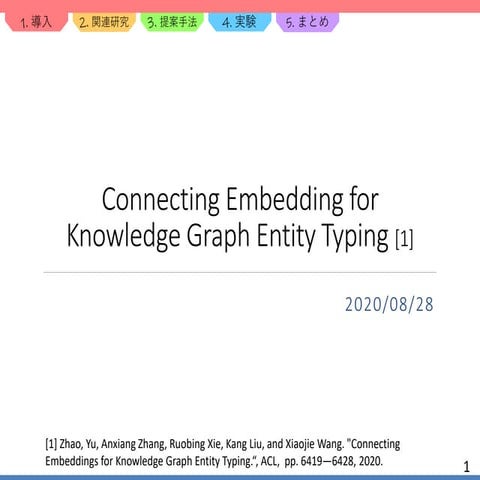 Connecting embedding for knowledge graph entity typing | PPT