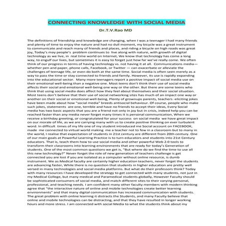 Connecting knowledge with social media | PDF