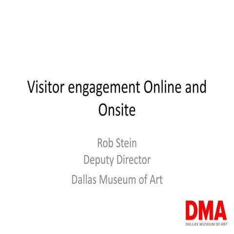 Visitor Engagement Online and Onsite | PPTX