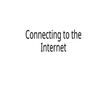 Basic requirements for internet connection | PPTX