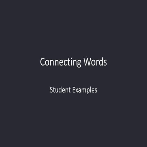 Connecting words | PPTX