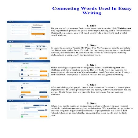 Connecting Words Used In Essay Writing. Online assignment writing ...