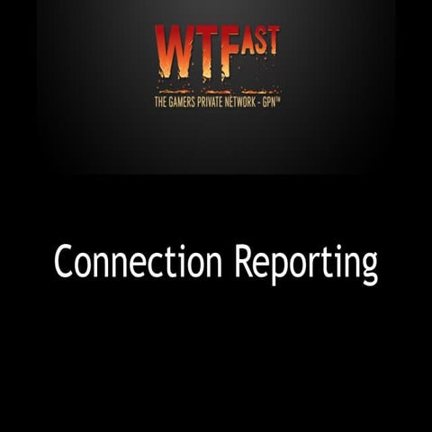 Connection Reporting Ppt