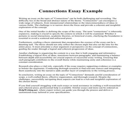 Connections Essay Example.pdf