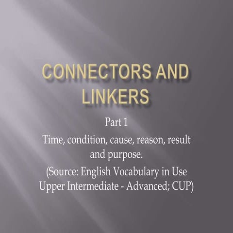 Connectors and linkers | PPT