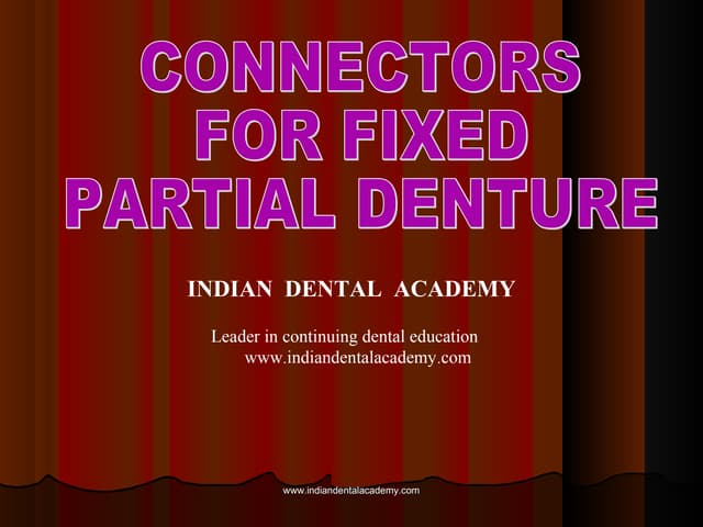 Introduction to fixed partial denture | PPT