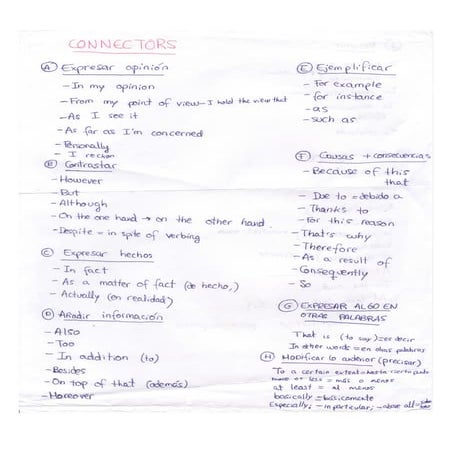 Connectors writing | PDF