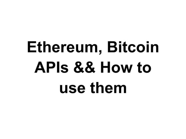 Connect To Bitcoin And Ethereum Networks Rpc Apis Ppt 1301