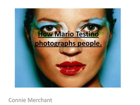 Photography: Mario testino | PPTX | Pop Culture