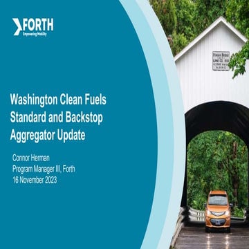 Washington Clean Fuels Standard and Backstop Aggregator Update by ...