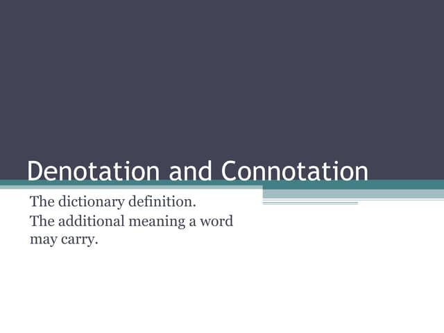 Denotation and-connotation | PPT