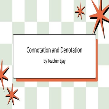 Connotation and Denotation English Lesson Education Presentation in ...