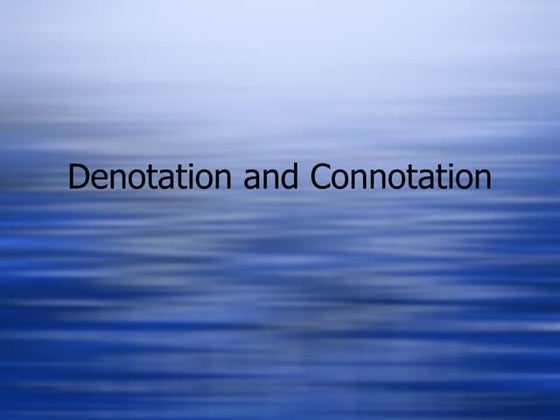 The “denotation” And “connotation” Of Imagegraphic Analysis Ppt 9148