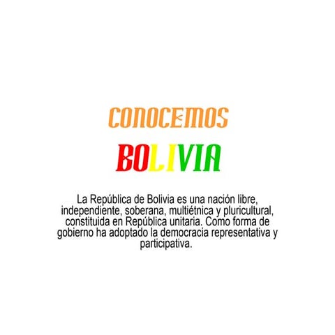 Conocemos bolivia | PPT