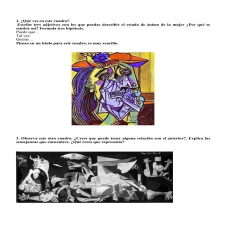 Conocer el guernica , de picasso | PDF